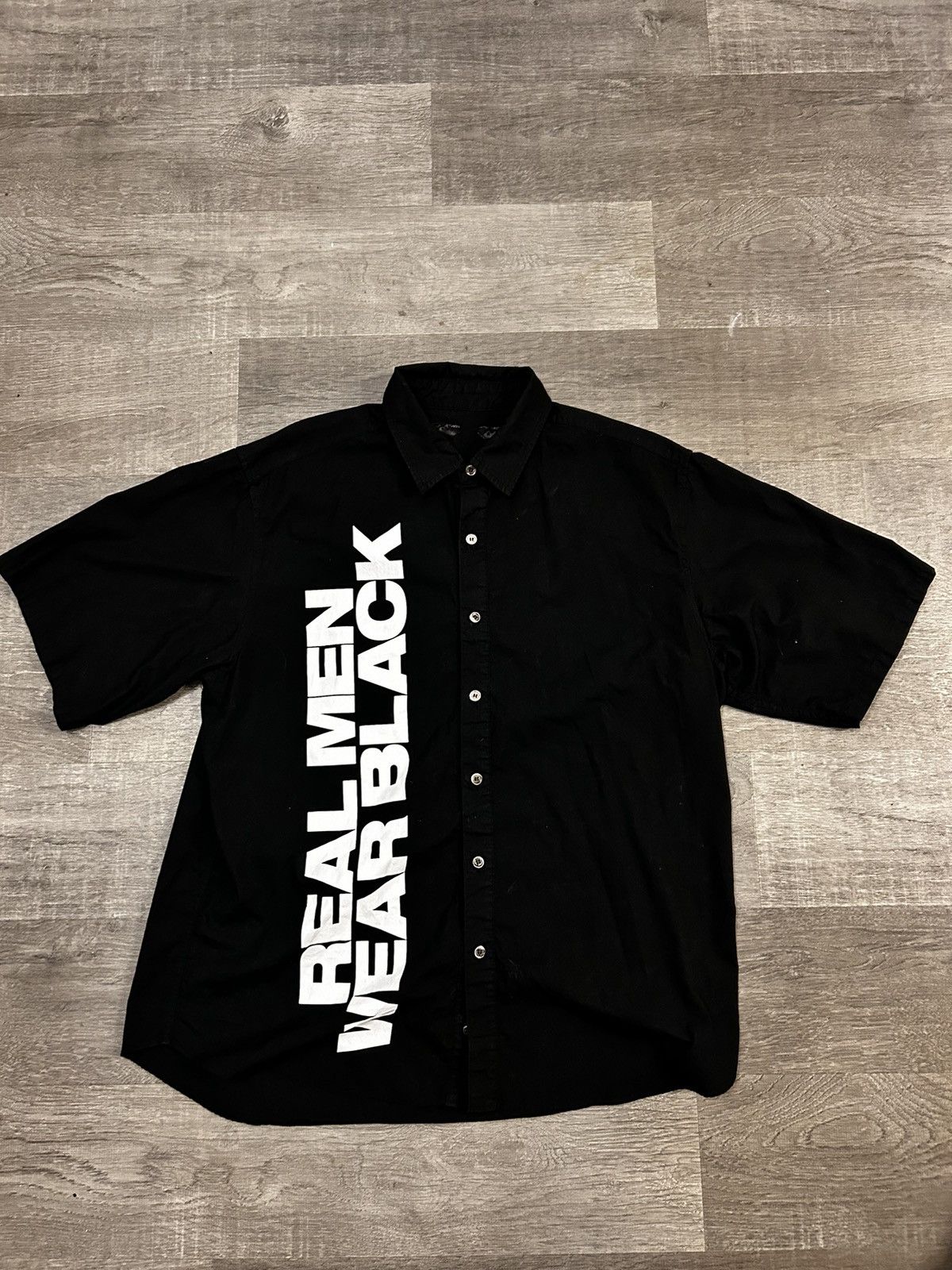 Vlone “Real men wear black “ Vlone button up | Grailed