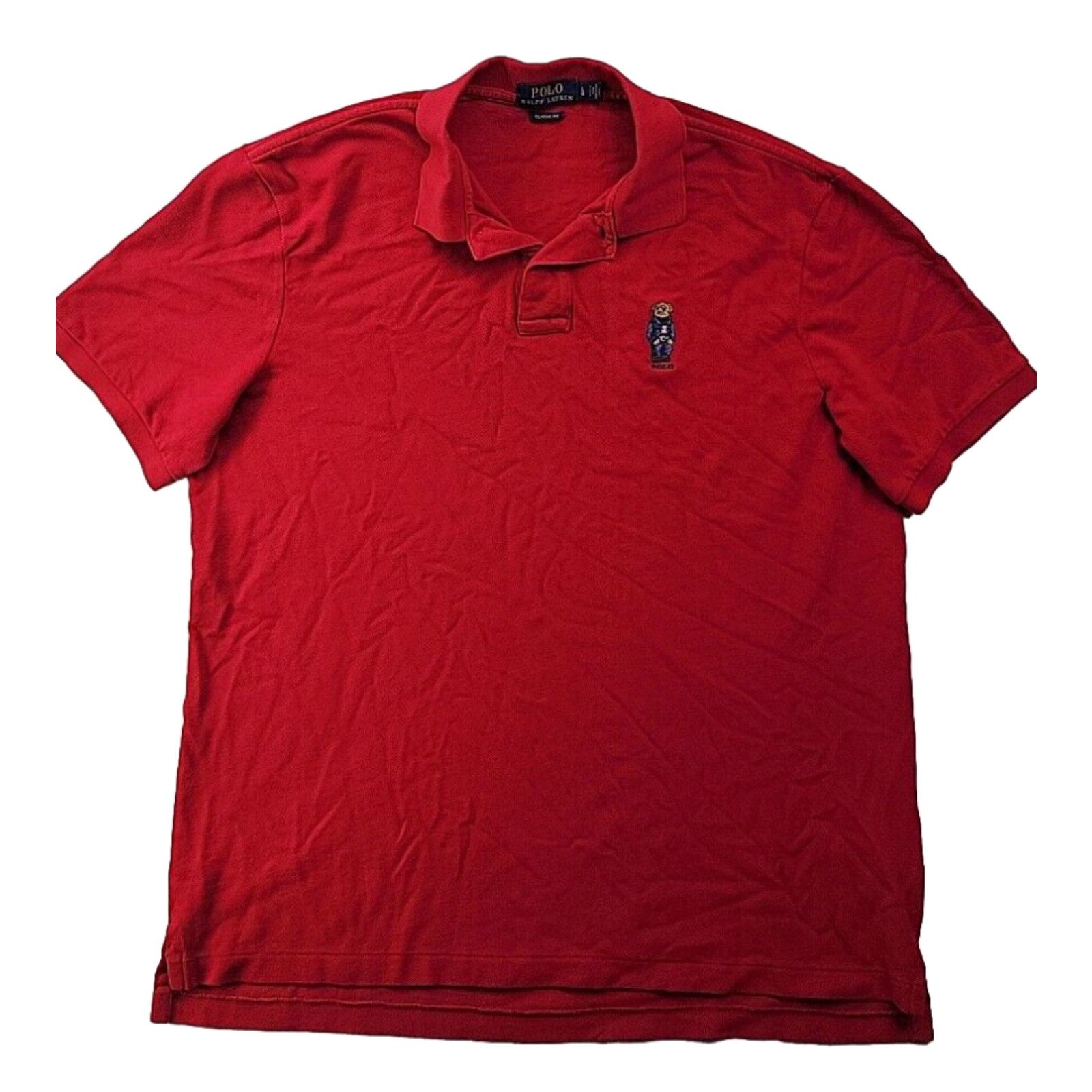 Polo Ralph Lauren Polo Ralph Lauren Classic Fit Mens L Bright Red Polo ...