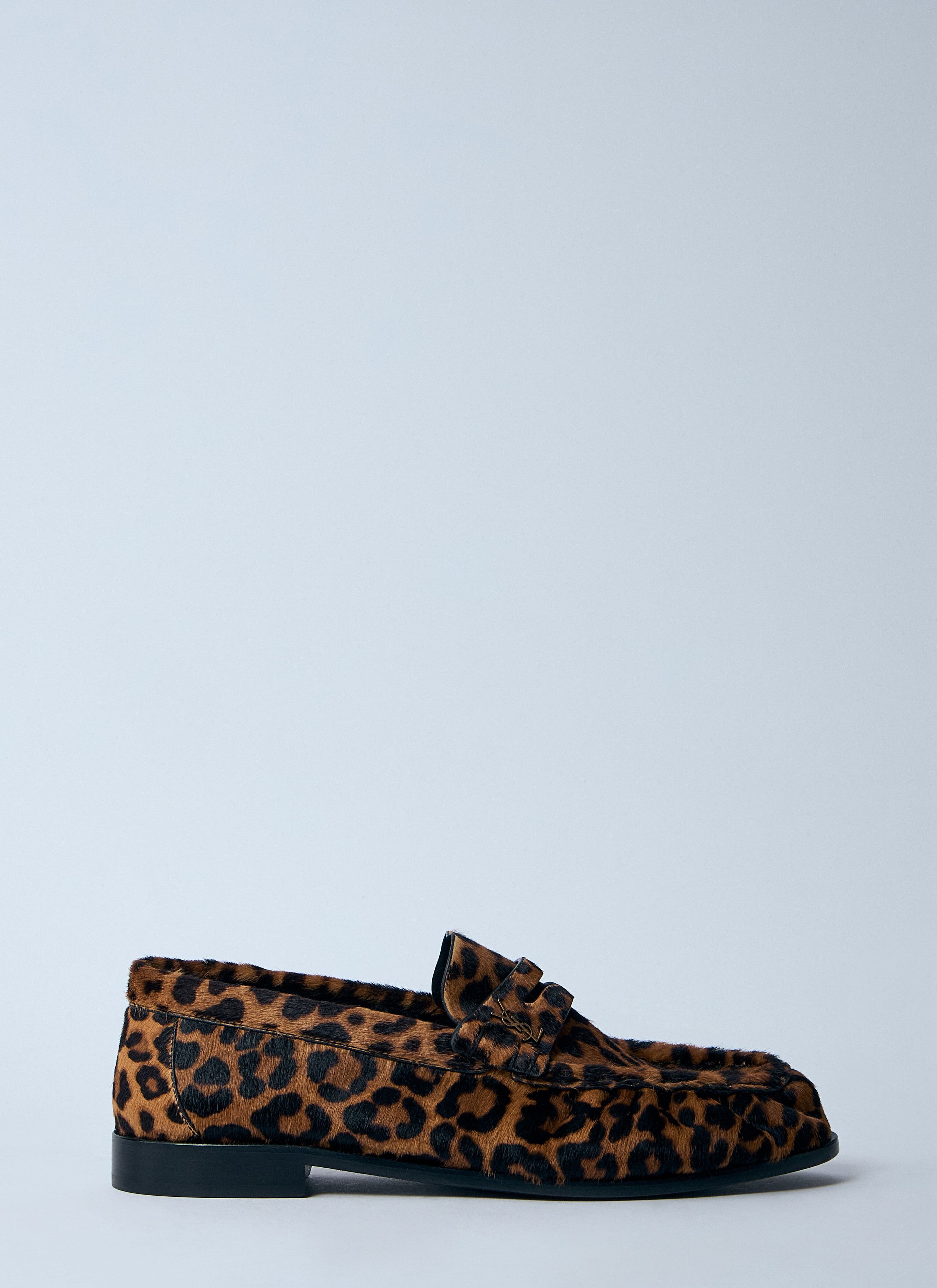 Saint Laurent Paris Leopard Pony Hair Loafers | Grailed