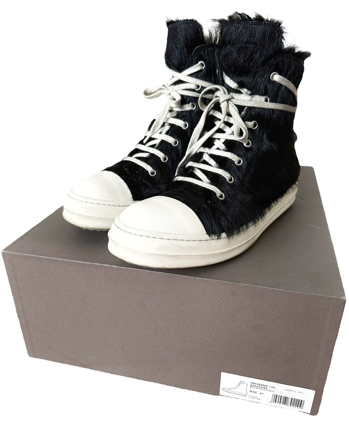 Rick Owens × Rick Owens Drkshdw Sz41 Mainline Gethsemane Pony Hair Fur ...