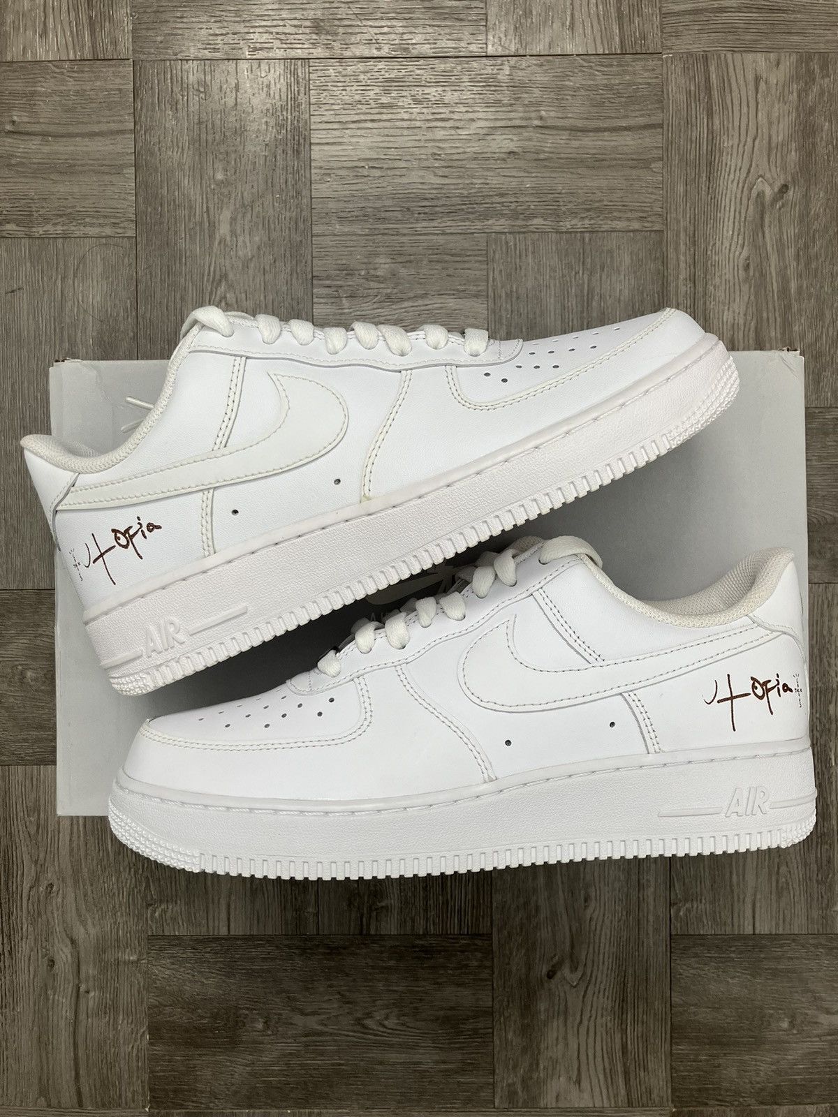Nike × Travis Scott Nike Travis Scott Utopia Air Force 1 Low White ...