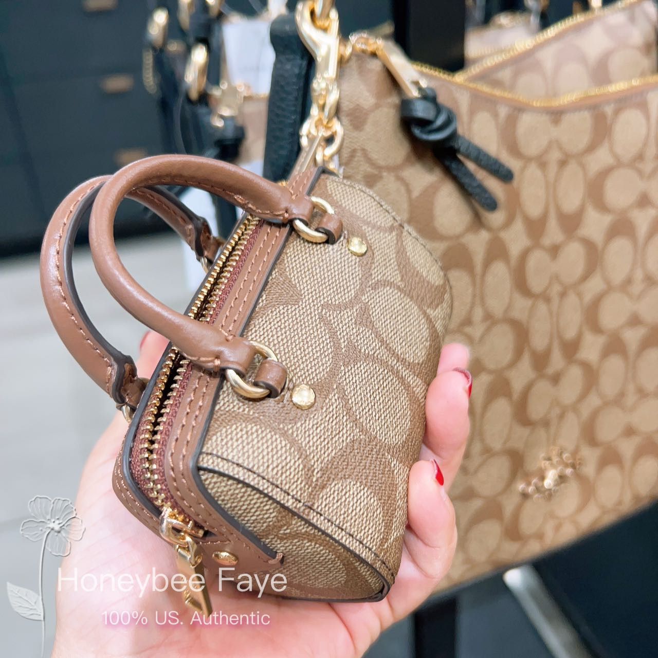 Coach Mini Rowan Satchel Bag Charm In Signature Canvas | Grailed