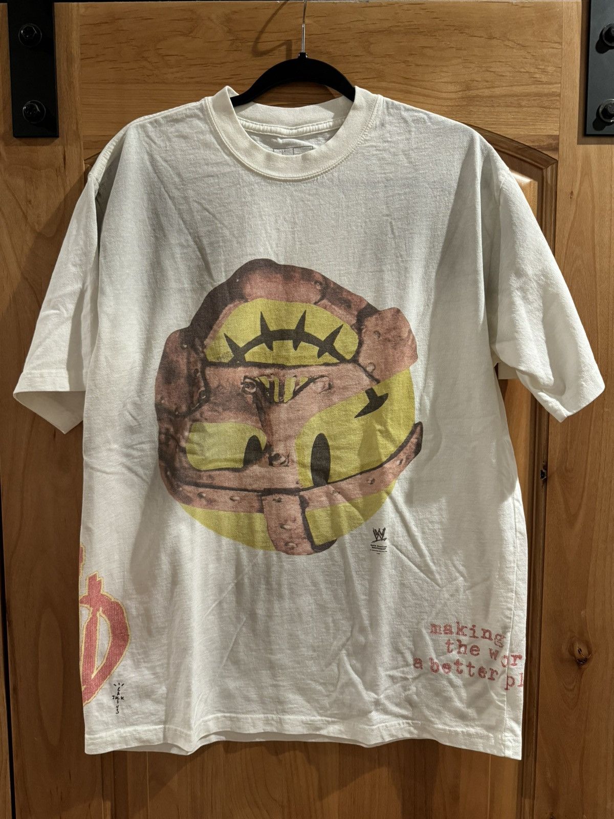 Travis Scott × Wwe Travis Scott WEE Mankind White Tee Complex Con | Grailed