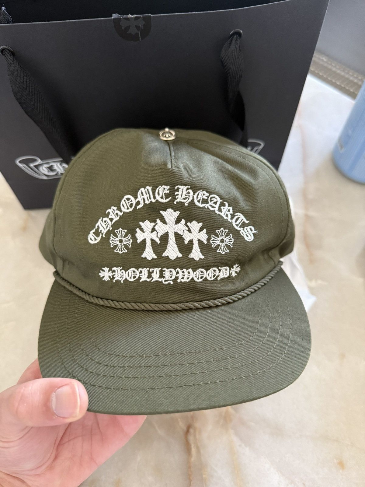 Chrome Hearts Khaki/Green Chrome Hearts Gas Station chord hat | Grailed