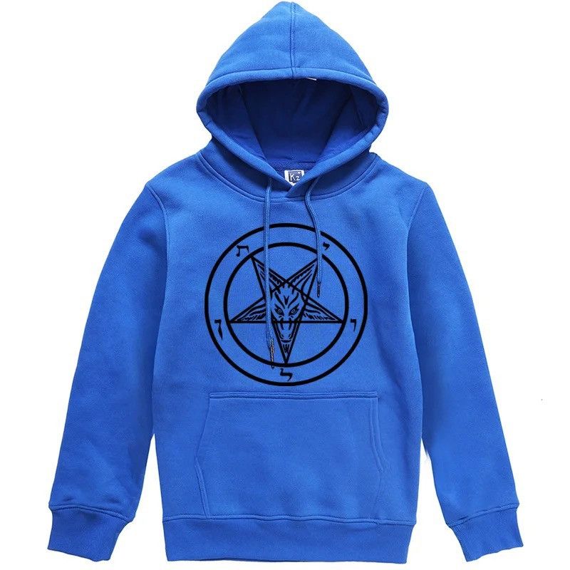Japanese Brand Blue Color Pentagram Gothic Occult Satan Hoodie | Grailed