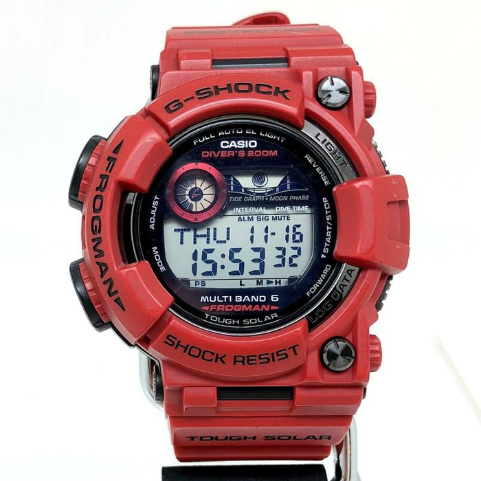 Casio CASIO G-SHOCK Watch GWF-1000RD-4 FROGMAN Men in Burning Red ...