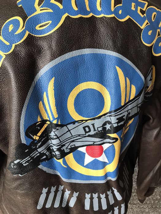 Vintage A-2 flight jacket leather ww2 8th Air Force | Grailed