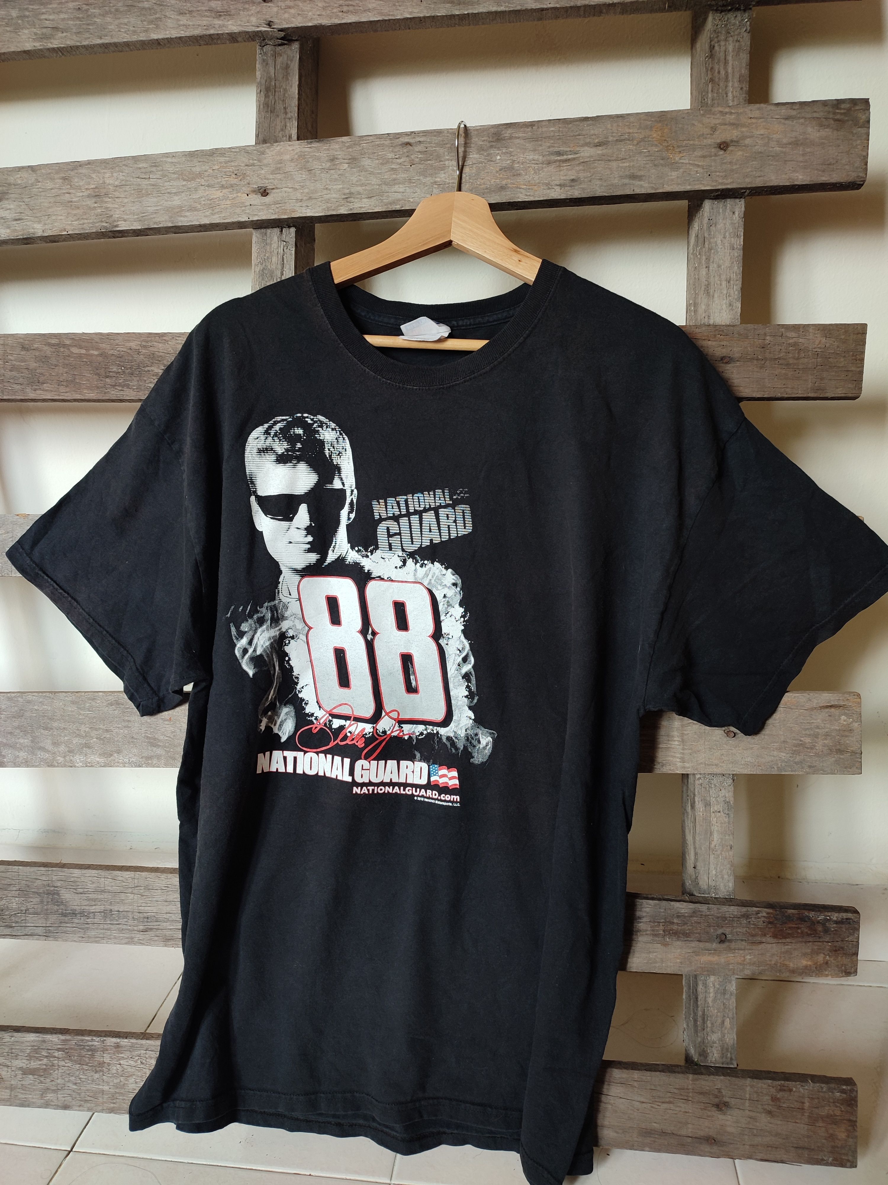 Vintage Rare Sun Faded 90s Nascar National Guard 88 Tee | Grailed