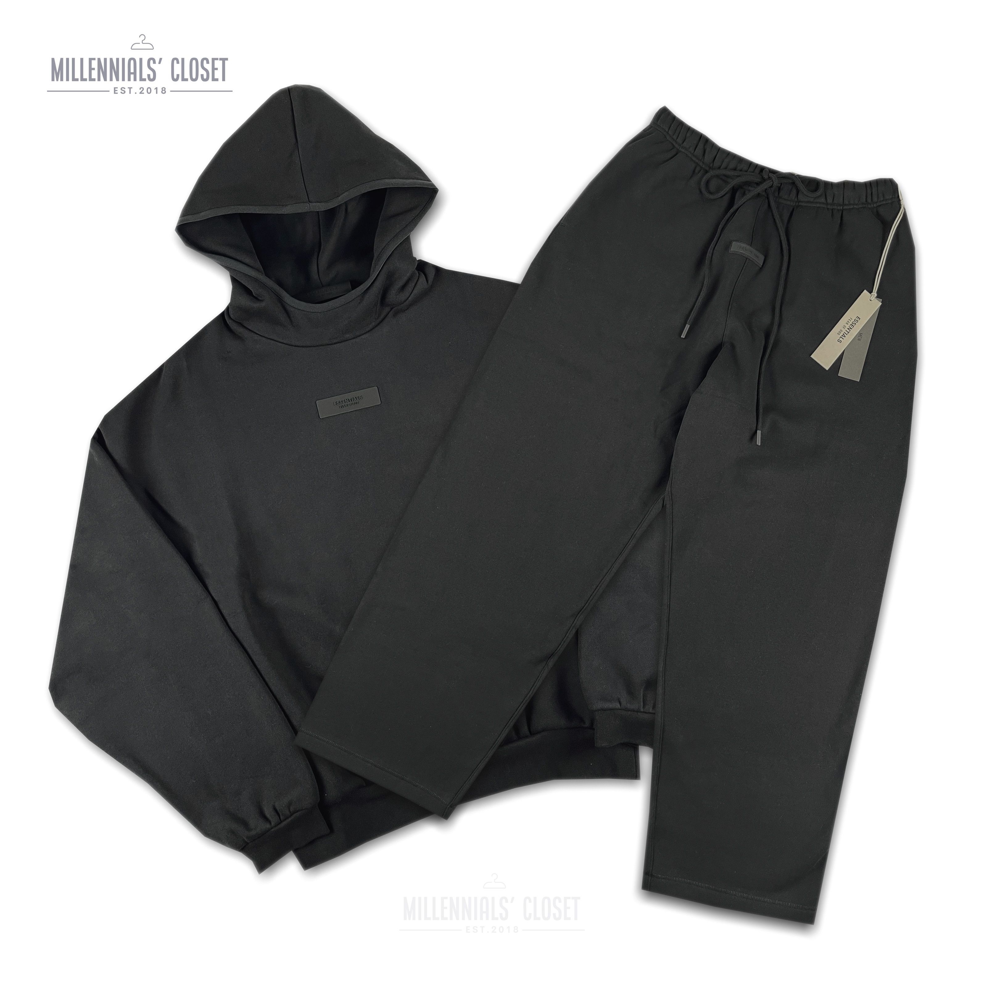 Fear of God Fear of God Essentials Lounge Set Jet Black SS24 size XL ...