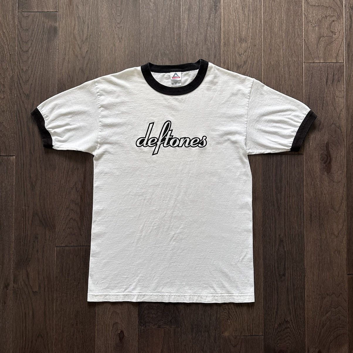 Vintage Vintage Y2K Deftones Script Logo Ringer Band T Shirt | Grailed