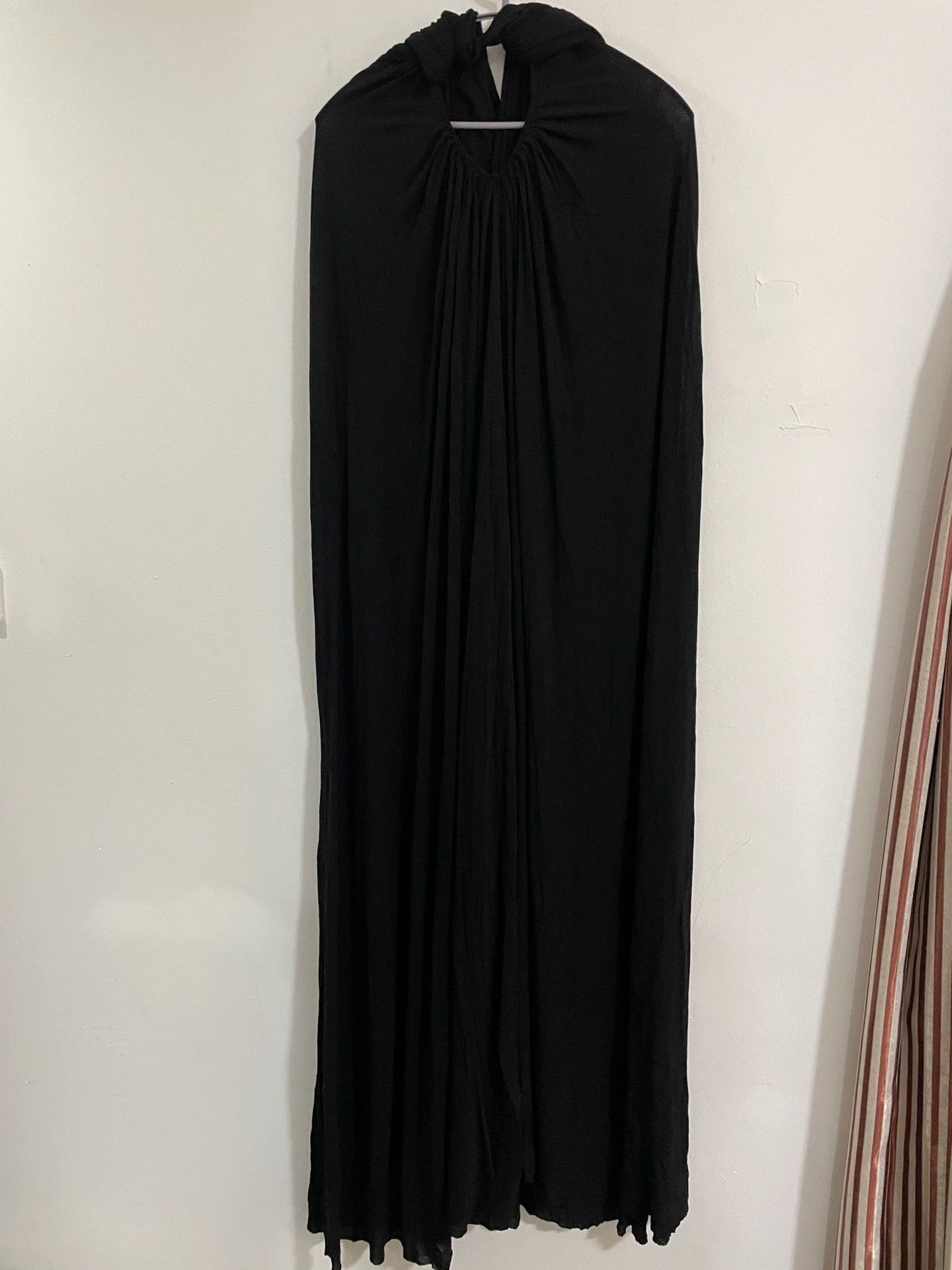 Rick Owens Rick Owens Silk long pleated robe cloak | Grailed