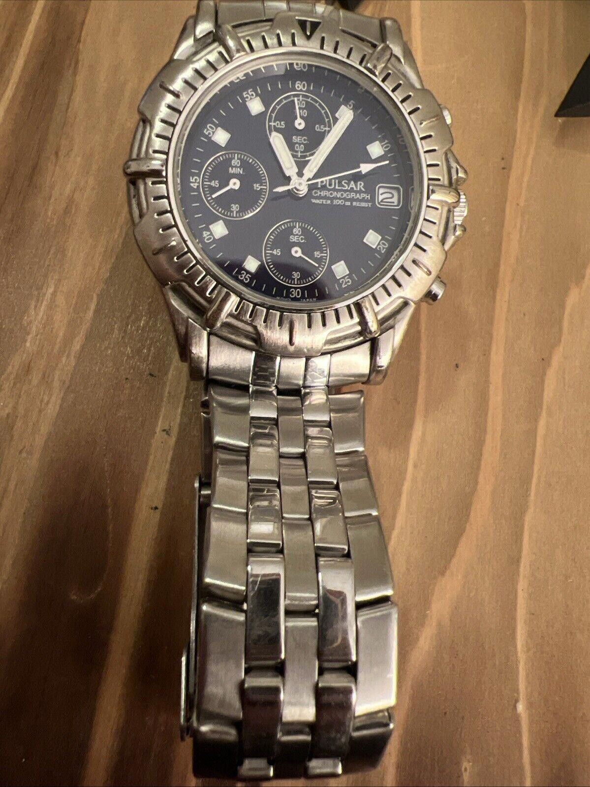 Pulsar PULSAR (by Seiko) V657-X018 CHRONOGRAPH Watch New Battery | Grailed