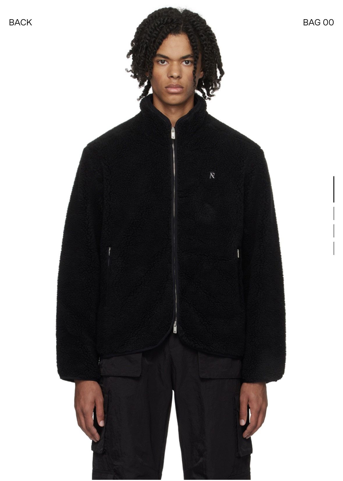 Represent Clo. Black Fleece Zip Through Jacket | Grailed