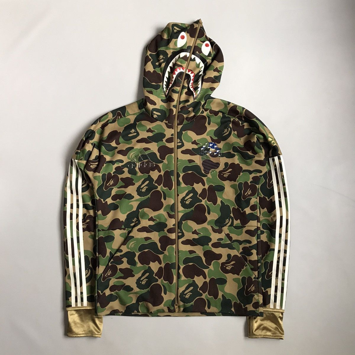 Adidas Adidas Bape Shark Y2k Full Zip Camo Hoodie | Grailed