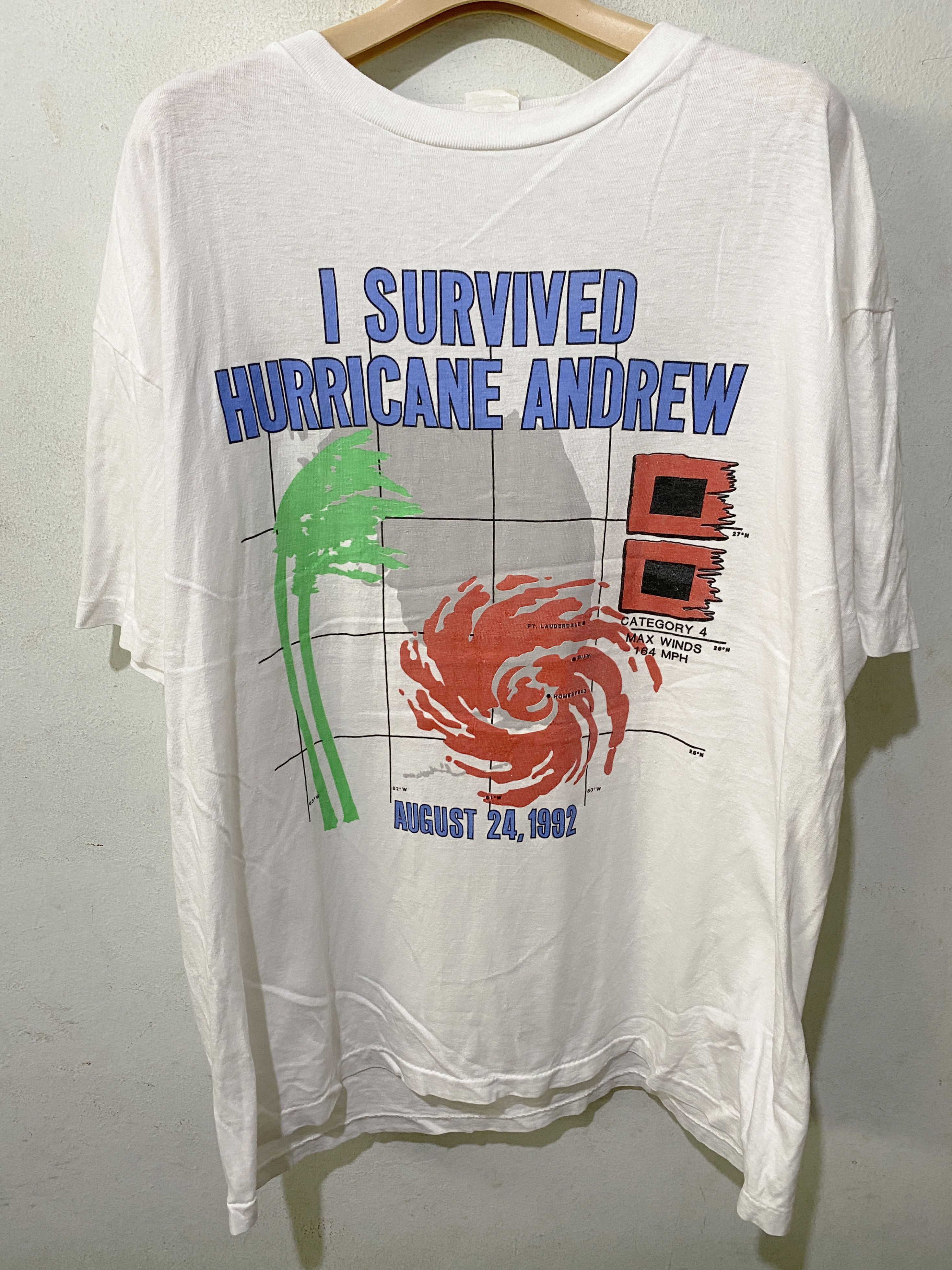 Art × Streetwear × Vintage Vintage 1992 I Survived Hurricane Andrew ...