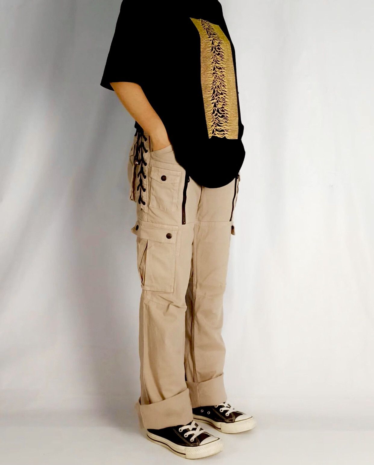 20471120 × Beauty Beast × Hysteric Glamour Rare Design Travis Scott Tactical Multi Pocket Pants ...