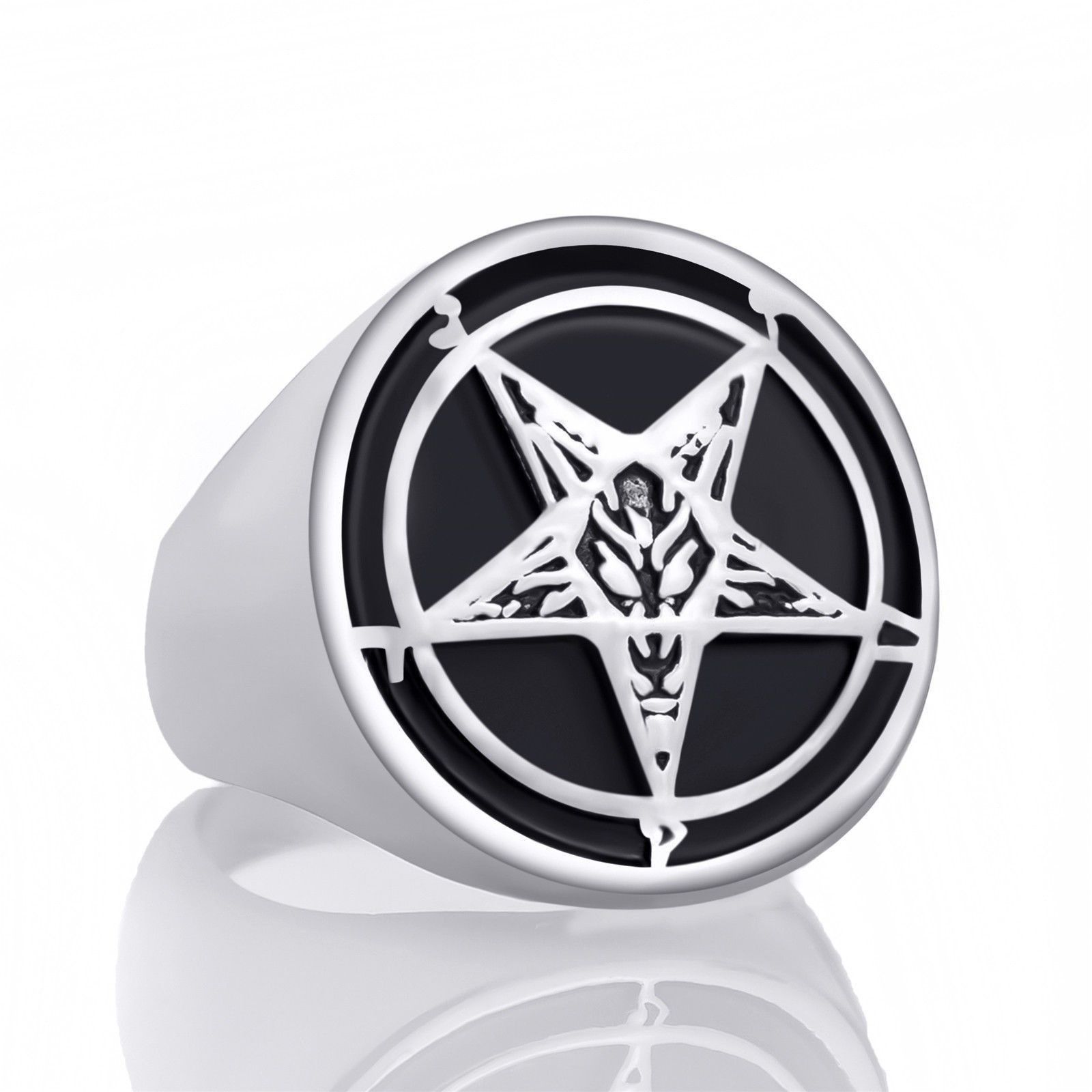 Silver Pentagram Satanic Goth Gothic Ring Size 10 | Grailed