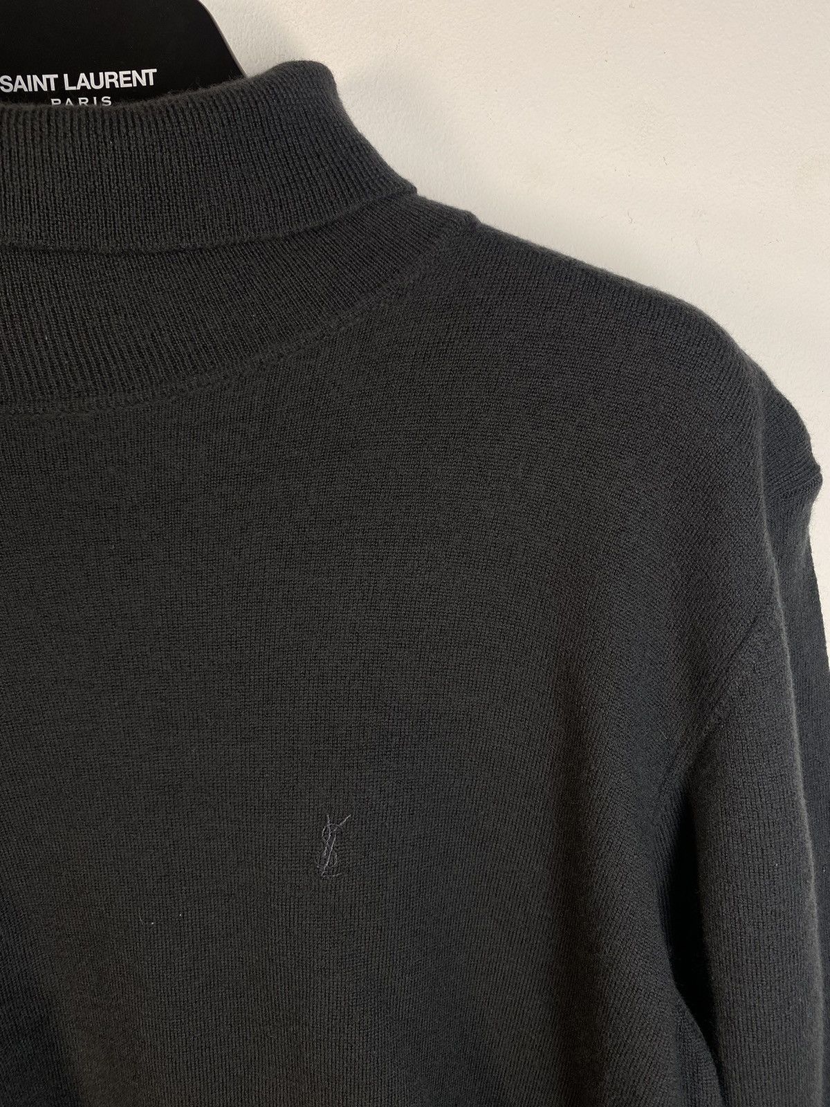 Vintage × Yves Saint Laurent 90’s Wool YSL Turtleneck Grey YSL Sweater ...