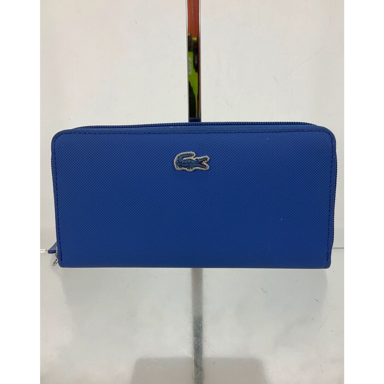 Lacoste Lacoste Blue Textured PVC Zip Around Long Wallet | Grailed