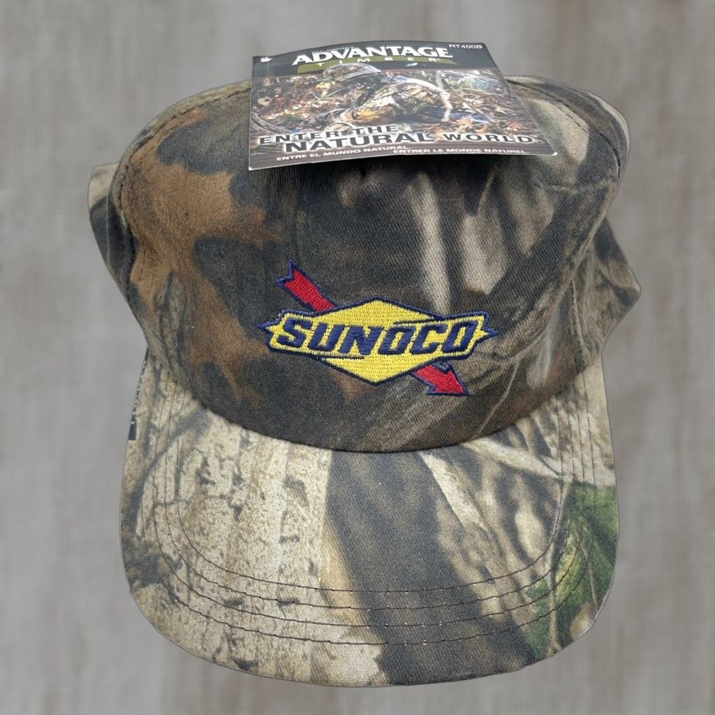 Gas VINTAGE Sunoco Camouflage Trucker Hat Adjustable Brown Mens | Grailed