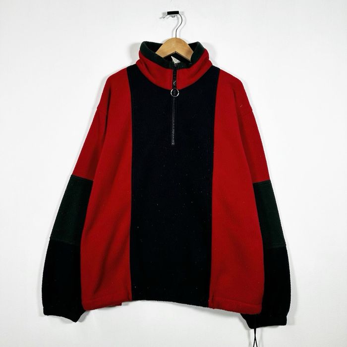 Streetwear Vintage 90s Fleece Patterned Quarter Zip Sweater | Grailed