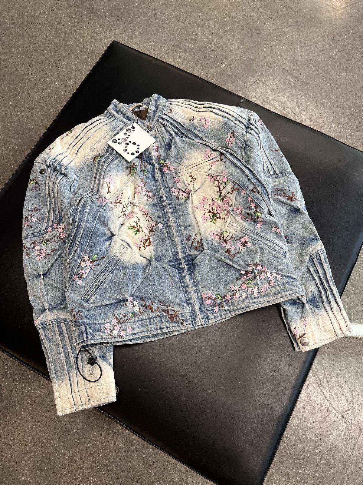 Bad Son BadSon Cherry Blossom Overgrowth Denim Racer Jacket Small | Grailed