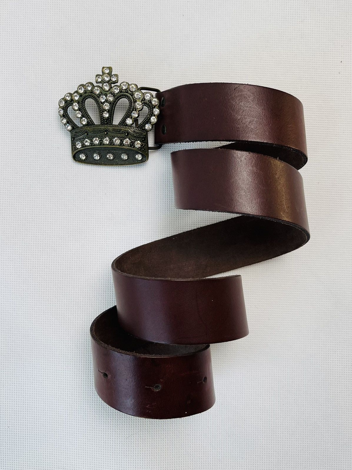 Hysteric Glamour Crown Buckle Studded Leather Belt BB Simon Style Japan ...