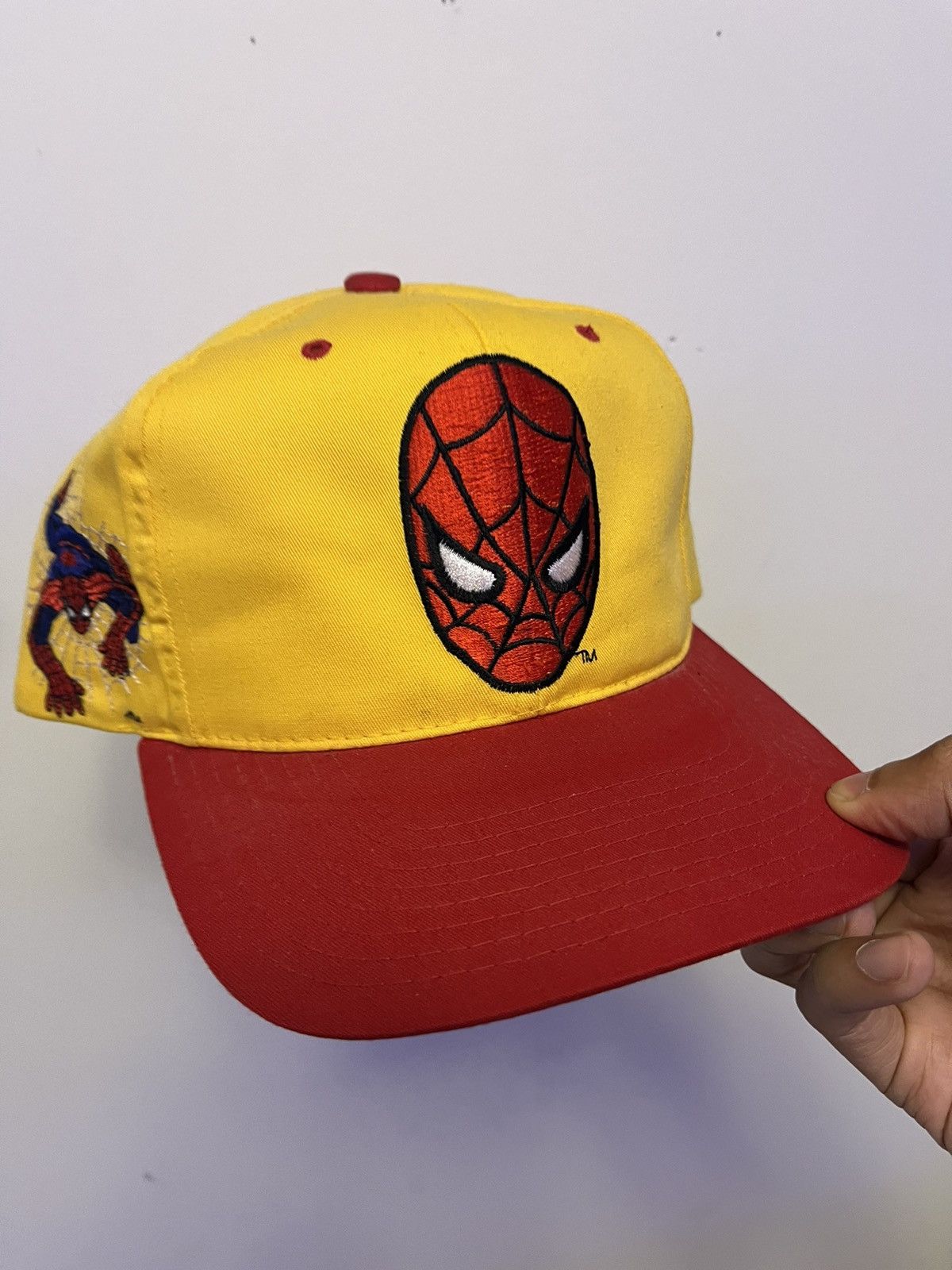Vintage 1993 SpiderMan Marvel Blockhead Snapback Hat | Grailed