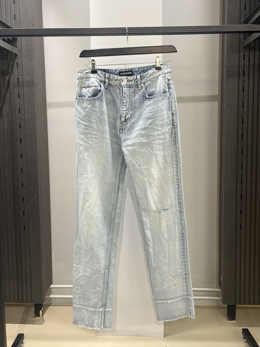 Balenciaga Balenciaga 2020 Knee Slit Logo Denim | Grailed