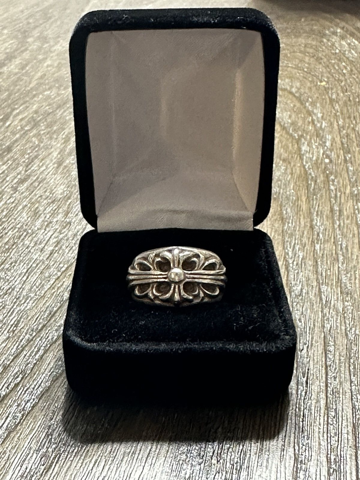 Chrome Hearts Chrome Hearts Sterling Silver Floral Cross Ring 1992 size 6 | Grailed