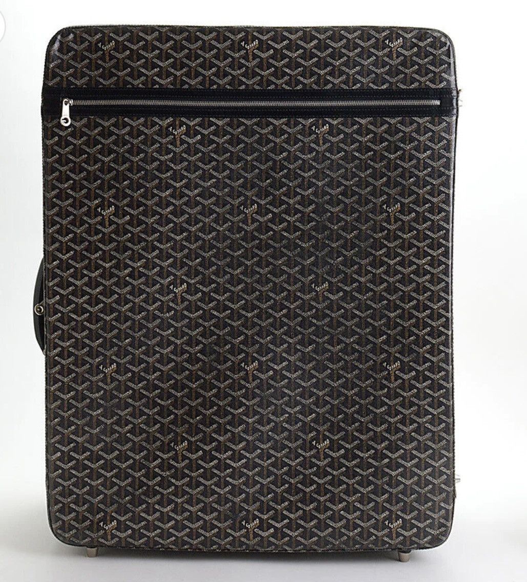 Goyard Goyard Black Brown Goyardine Canvas Trolley Suitcase Luggage ...