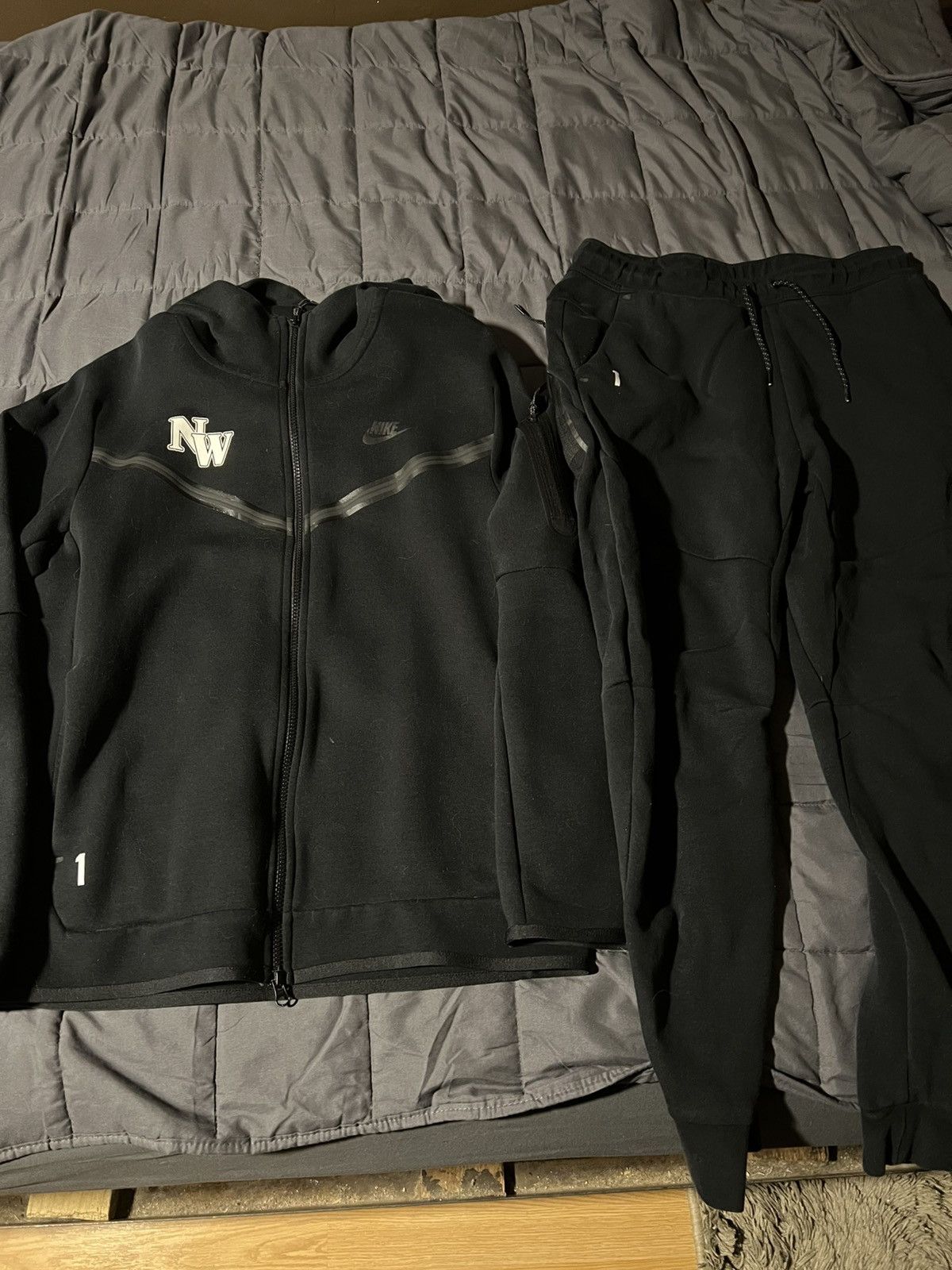 Nike Full all black Nike tech outfit | Grailed