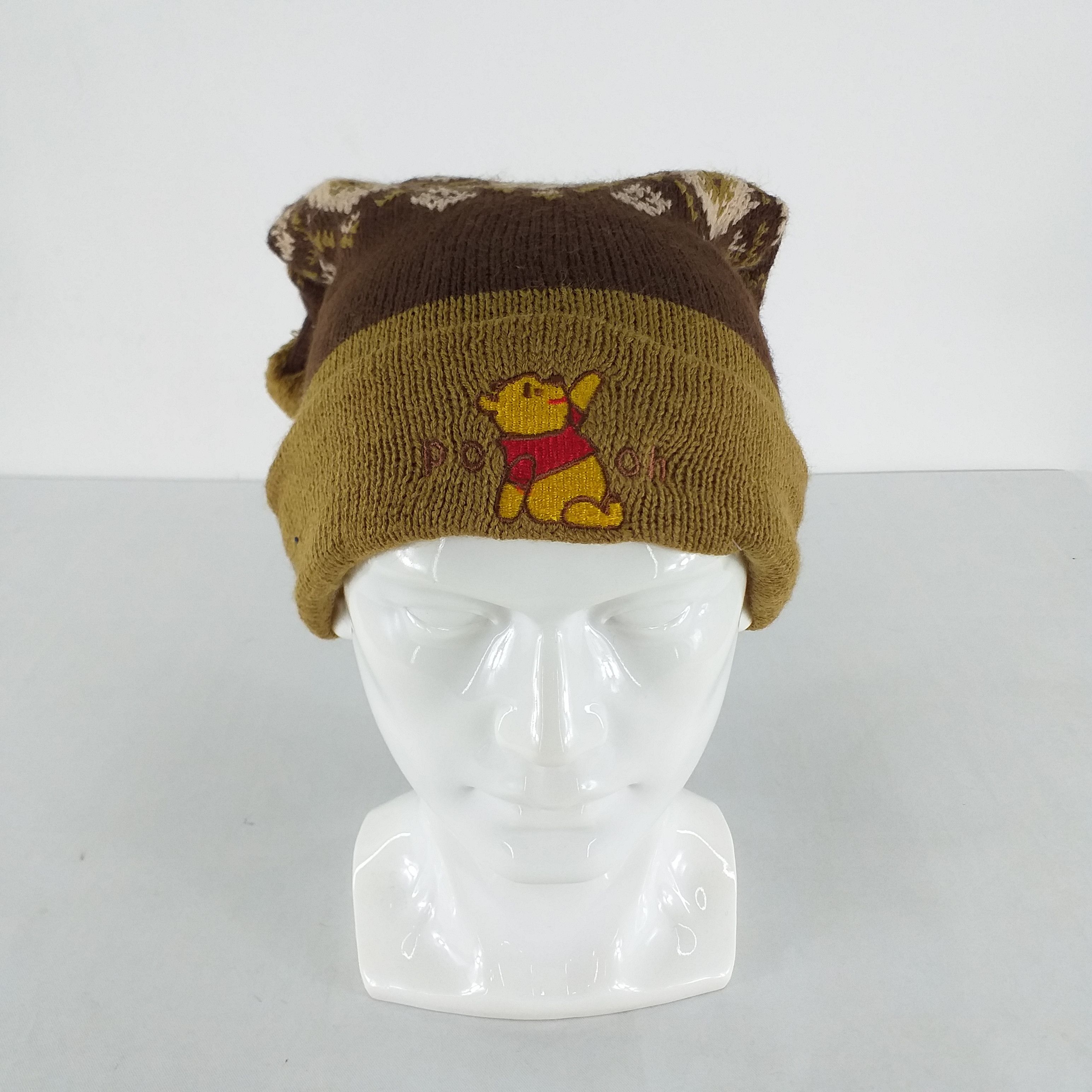 Cartoon Network × Disney Pooh Character Embroidery Snow Cap Hat Beanie ...