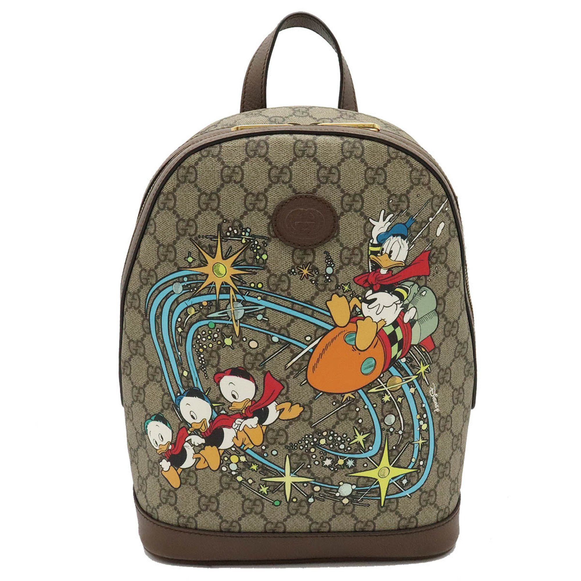Gucci GUCCI GG Supreme Disney collaboration Donald Duck backpack PVC ...