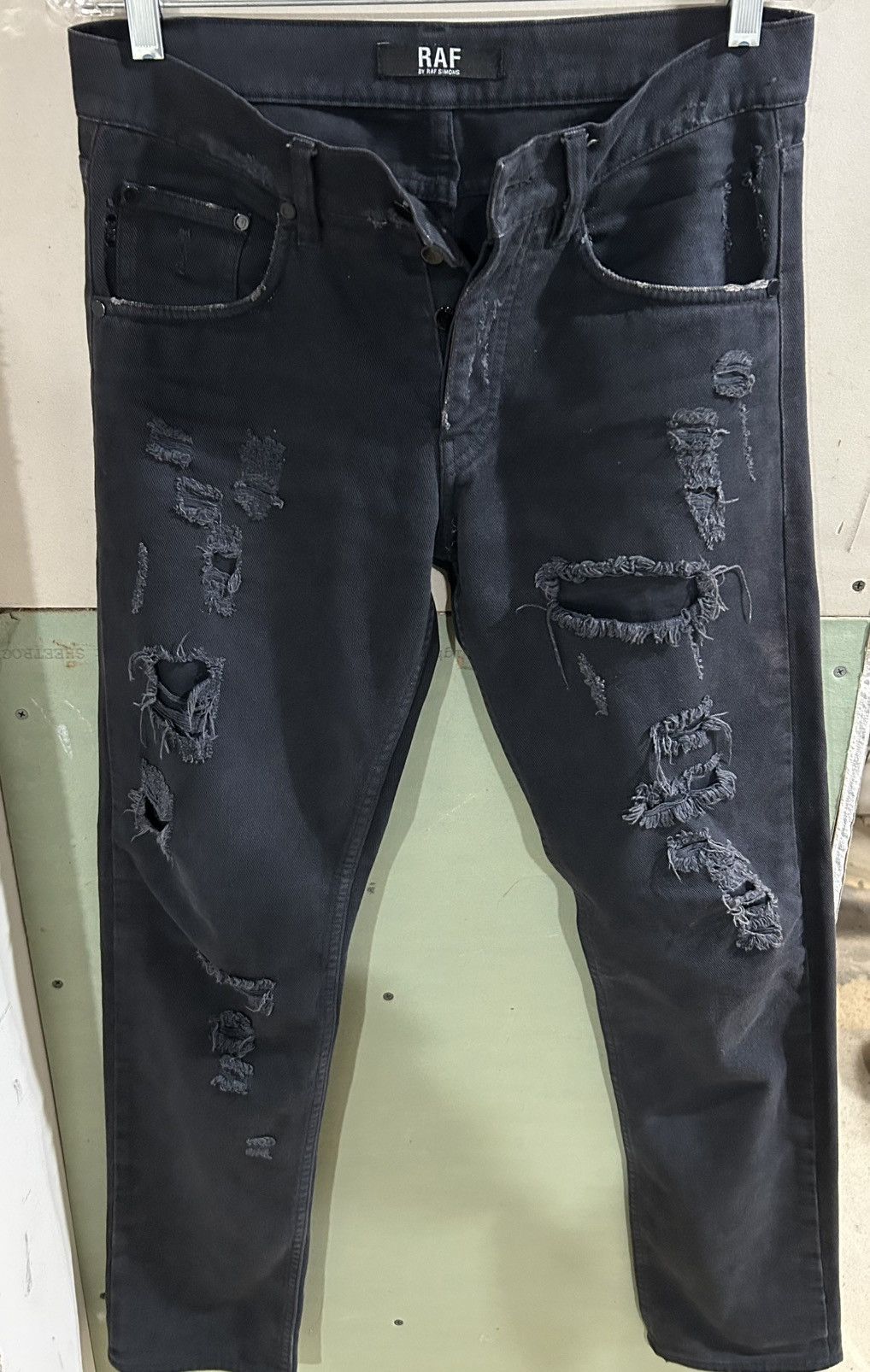 Raf Simons Raf by Raf Simon Distressed Denim | Grailed