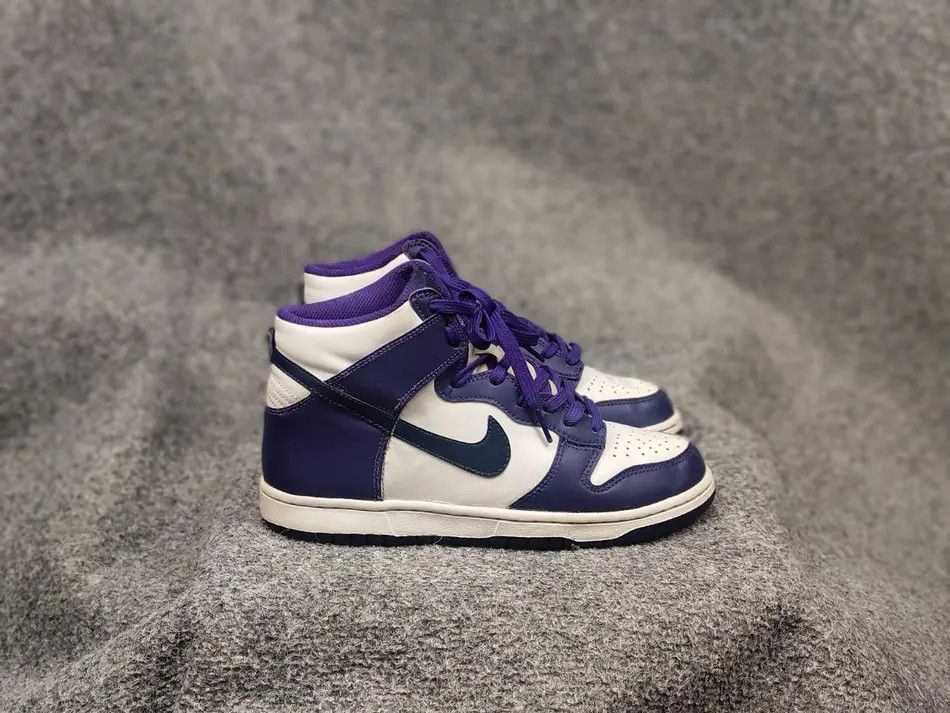 Nike × Streetwear × Vintage Nike Dunk High Electro Purple Leather Shoes ...
