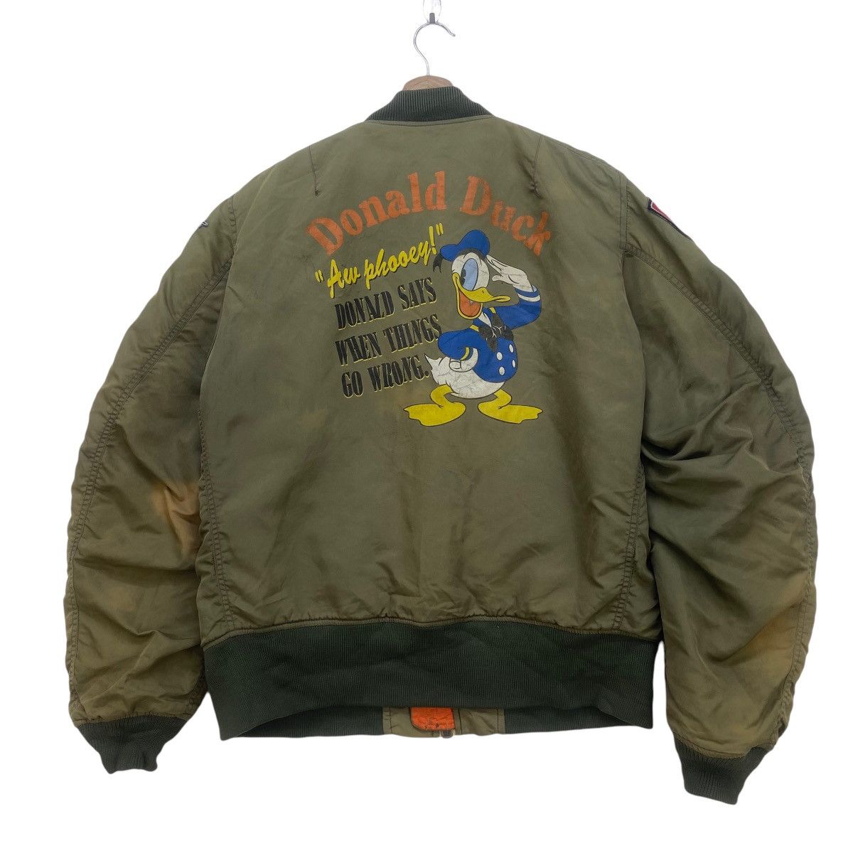 Avirex × Disney Avirex Walt Disney Donald Duck Flight Garment Bomber ...