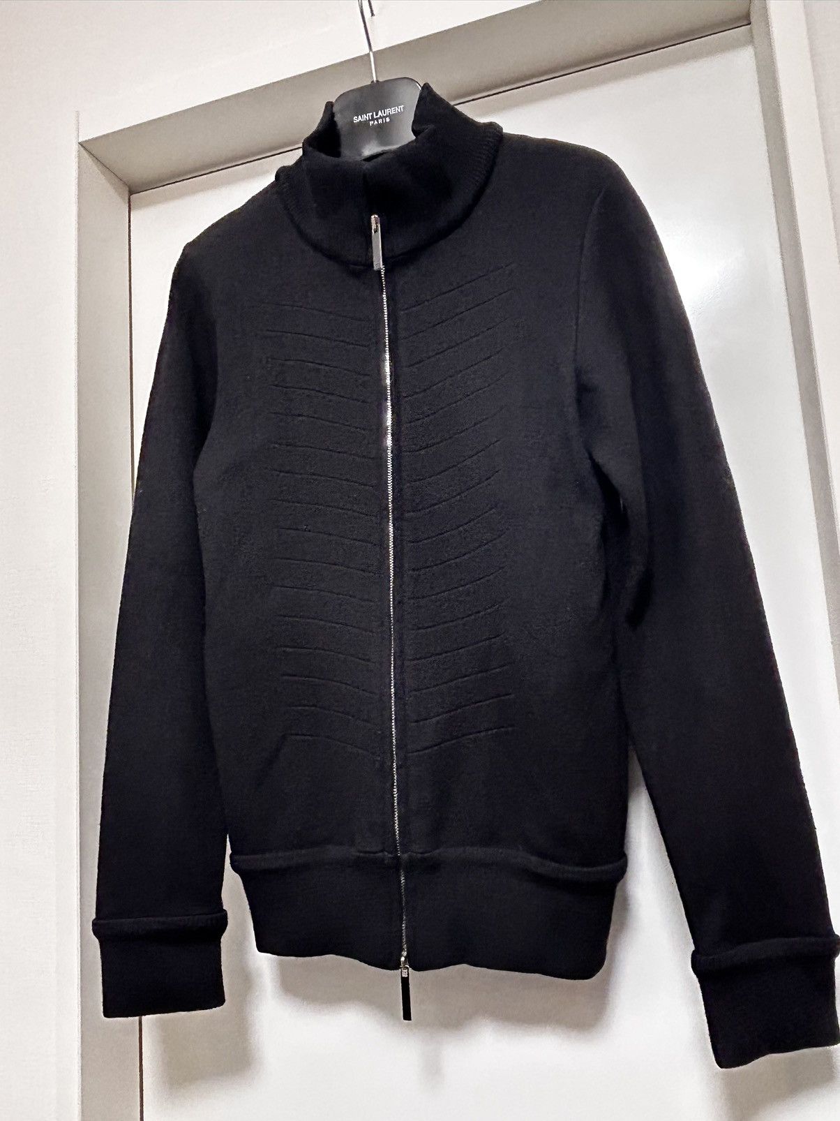 Dior RARE - Dior HOMME FW02 "REFLECTION" ZIP UP KNIT SWEATER | Grailed