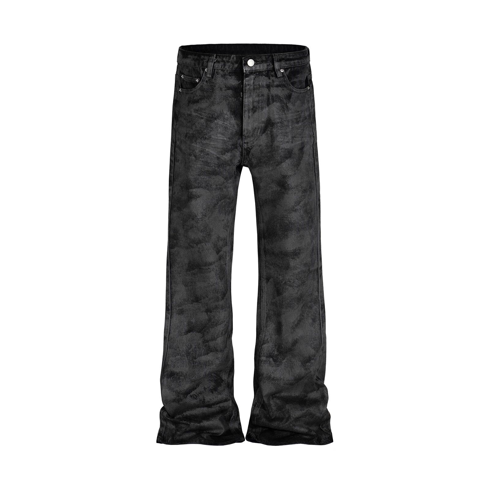 Jean High Street Hand Brushed Glue Sparkling Flared Jeans | Grailed