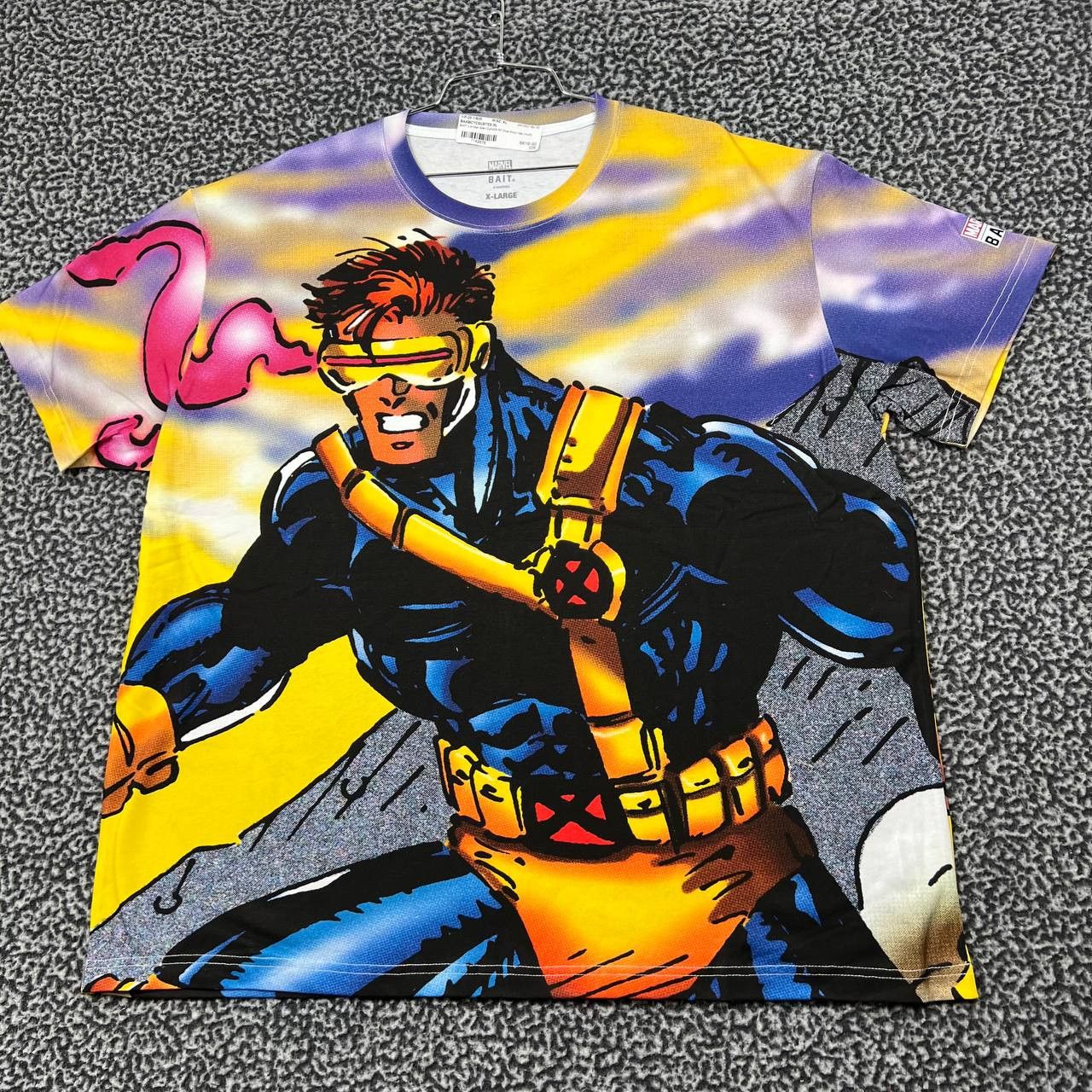 Marvel Comics X-Men Cyclops Oversized Shirt XL All Over Print Retro ...