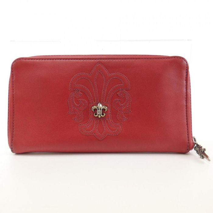 Chrome Hearts Chrome Hearts Red Zip Wallet | Grailed