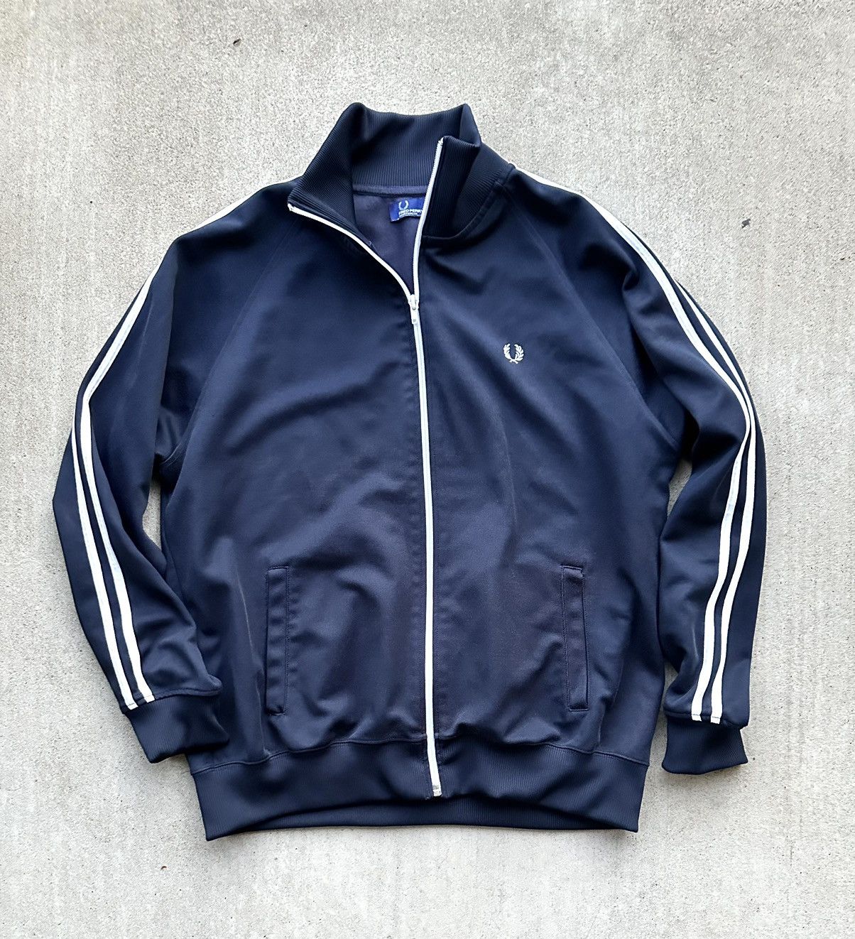 Fred Perry Fred Perry Track Jacket Large Men Navy Blue Zip Up | Grailed