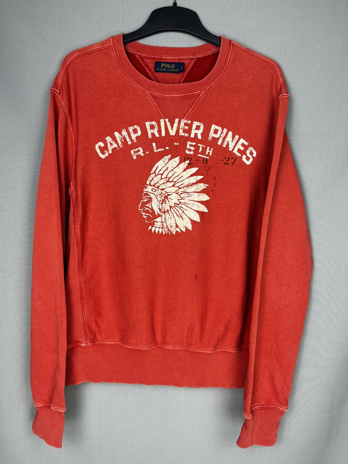 Vintage RRL sweatshirt polo Ralph Lauren camp river pines 90s USA | Grailed