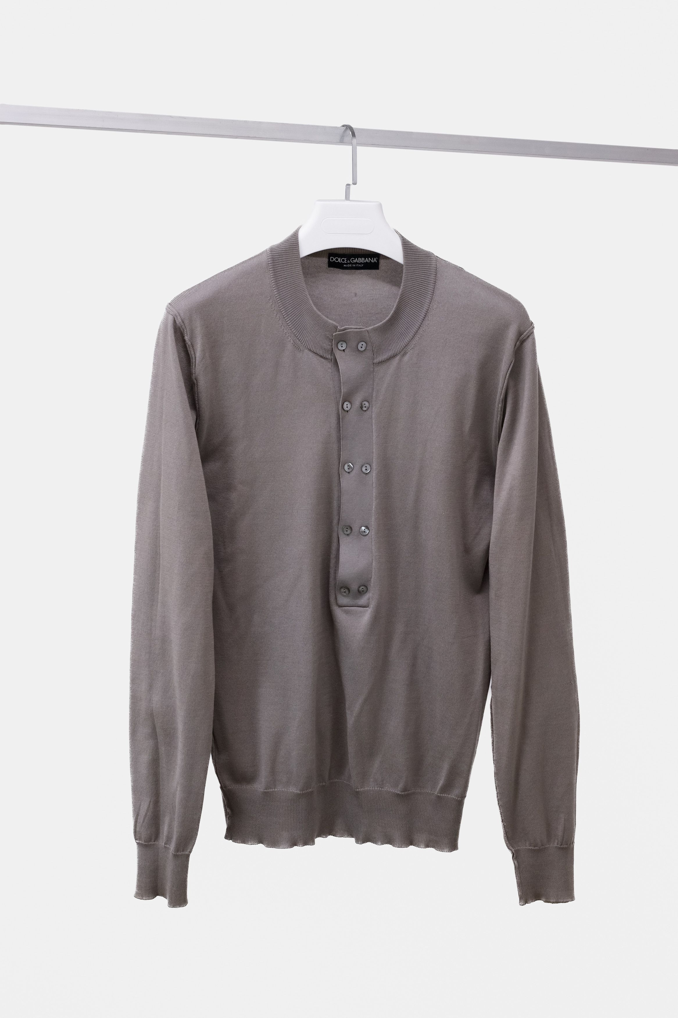 Dolce & Gabbana Dolce & Gabbana Taupe Double Button Sweater | Grailed