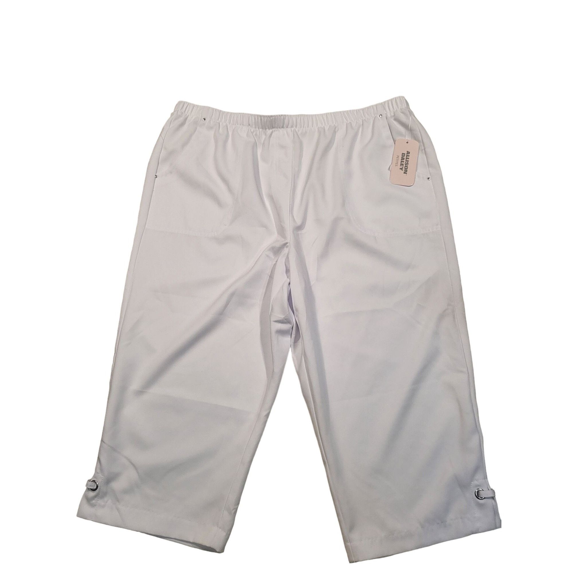 Other Allison Daley Cropped Pants Women Sz 16 P Petites White Stre ...