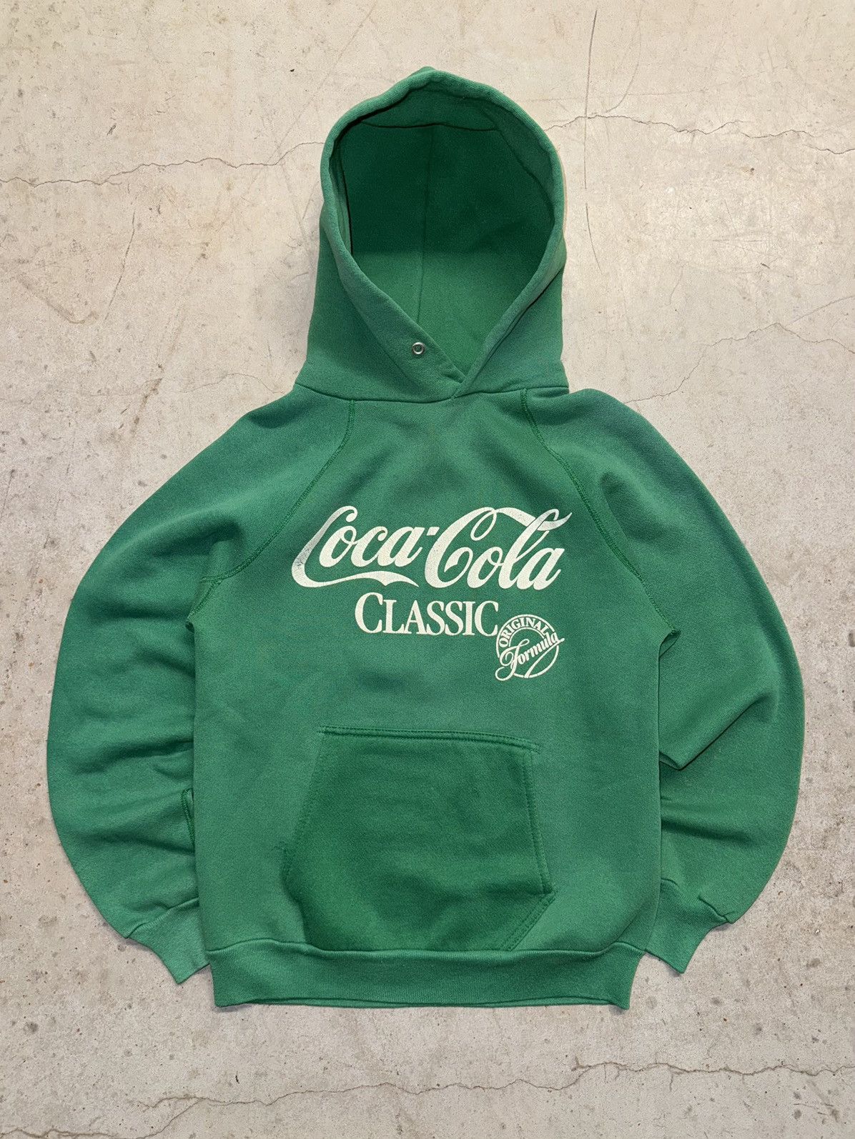 Vintage Crazy Vintage 80s Coca Cola Coke Classic Green Hoodie ...