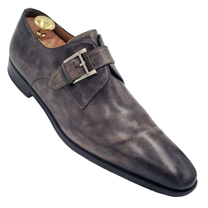Magnanni Magnanni Marco Mens 11.5 Grey Gray Patina Leather Monk Strap ...