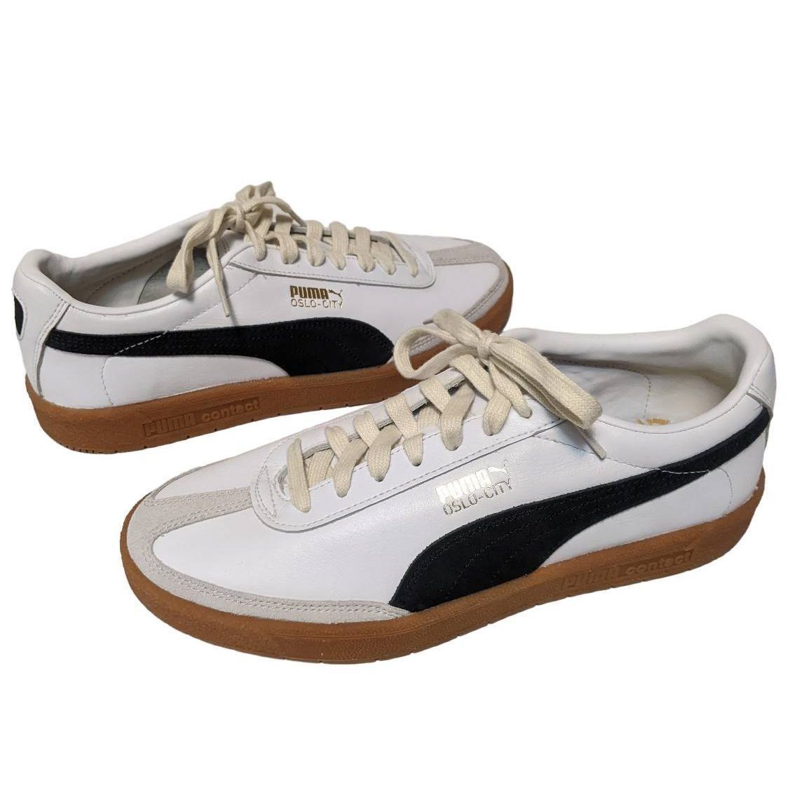 Puma Puma White Black and Gum Leather Oslo City OG White Gum Snea | Grailed