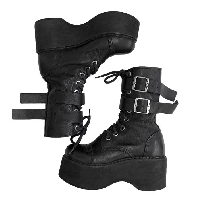 New Rock Vilela Leather Platform Boots Made In Brazil | Grailed