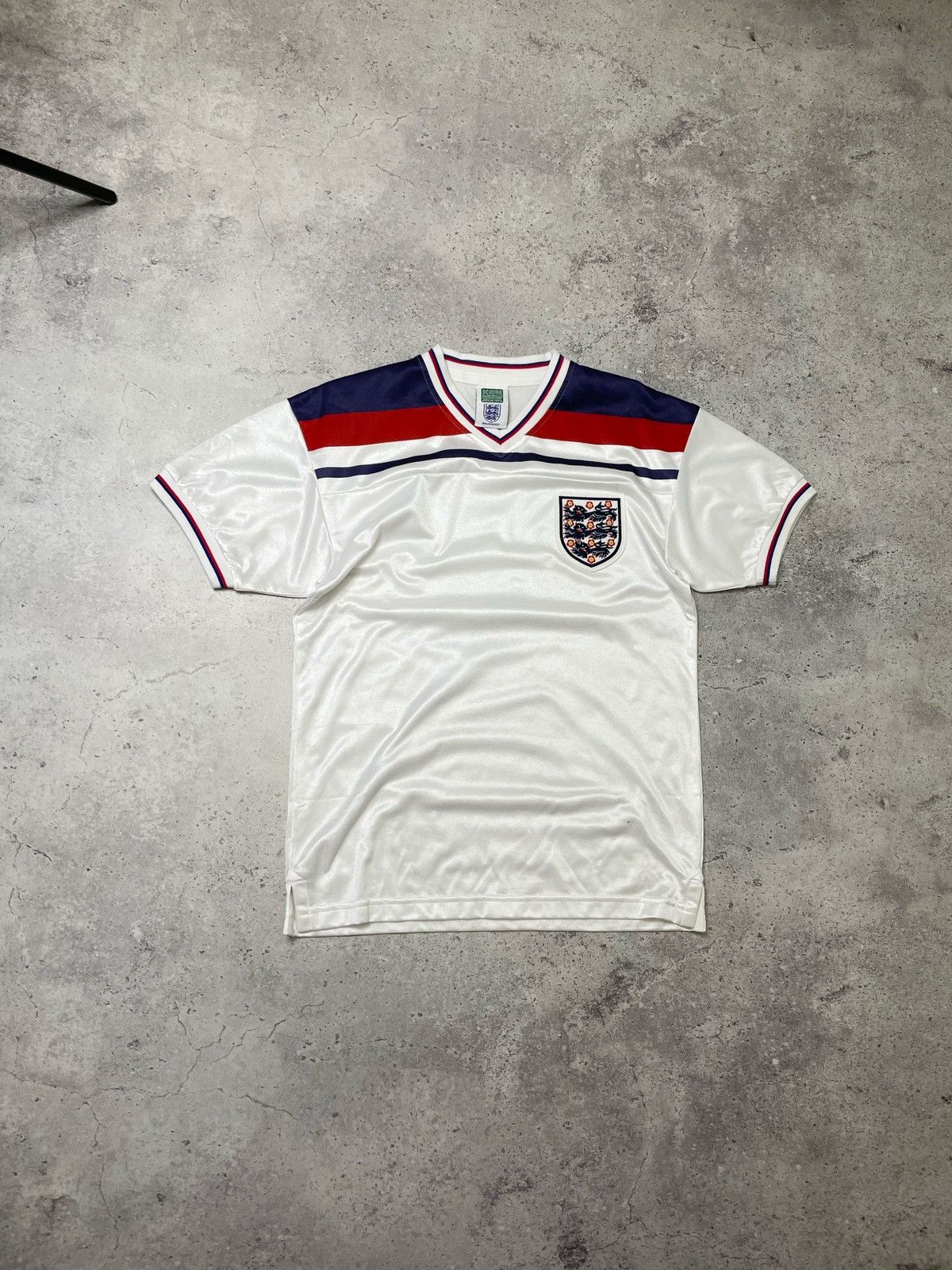 Soccer Jersey × Vintage Score Draw England Jersey 1982 Home Kit ...